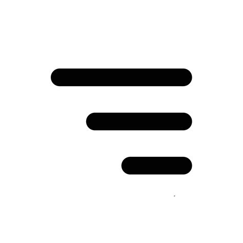 Right Align Alignment Icon In Transparent Background Basic App And Web UI Bold Line Icon EPS