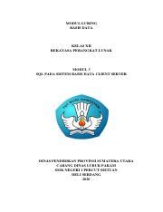 MODUL Kelas XII Basis Data SQL Pada Sistem Basis Data Client Server Pdf MODUL LURING BASIS