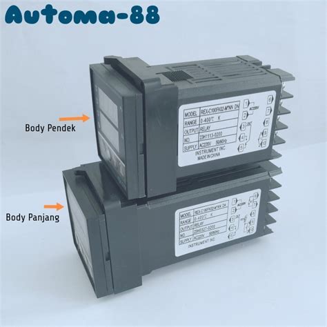 Jual Rex C100 Digital Pid Temperature Controller Out Relay 0 400c 48x48 Mm Body Panjang 110mm