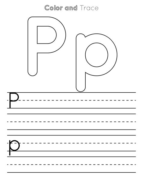 Letter P Tracing Worksheet