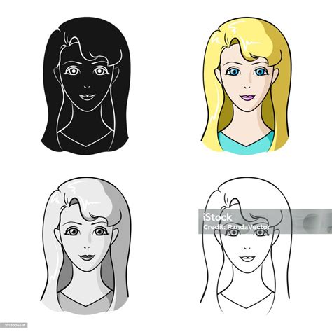 흰 머리 아바타 소녀입니다 만화 스타일 벡터 기호 재고 웹 그림에서 하나의 아이콘 아바타와 얼굴 개성 개념에 대한 스톡 벡터 아트 및 기타 이미지 Istock