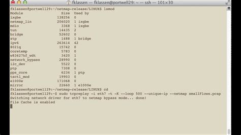 Tcpreplay High Flow Rate Playback Via Kernel Bypass With Netmap Youtube