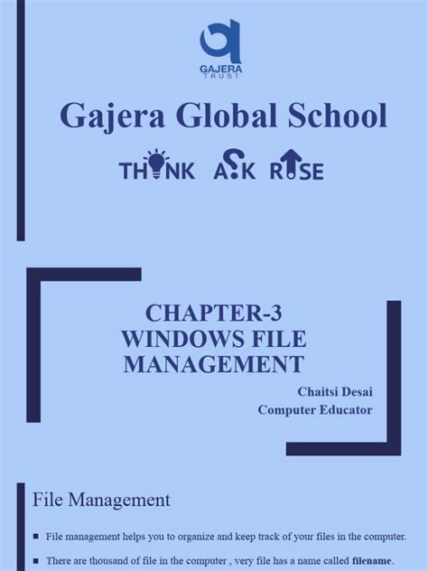 Ch 3 Windows File Management Pdf Computer File Icon Computing