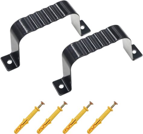 Bueyfolt Black Aluminum Strap For 2x3 Downspout Downspout Pipe Clips And Strap Downspout Bracket