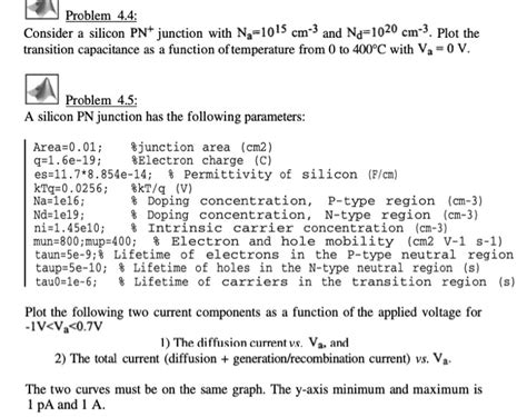 Solved Problem 4 4 Consider A Silicon Pn Junction With