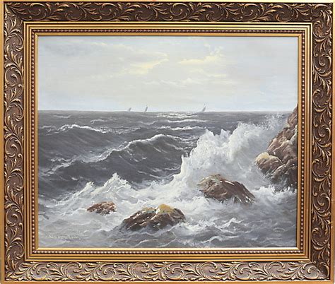 Lars Norberg Kustlandskap Olja På Duk Signerad Konst Måleri