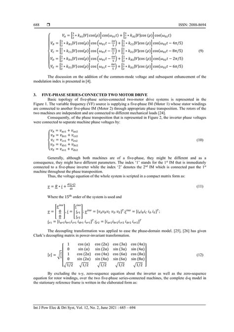 Modeling And Control Of Two Five Phase Induction Machines Connected In Series Powered By Matrix