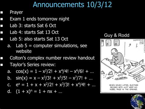 Lecture 16 Complex Numbers