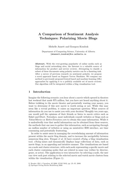 Pdf A Comparison Of Sentiment Analysis Techniques Polarizing Movie Blogs
