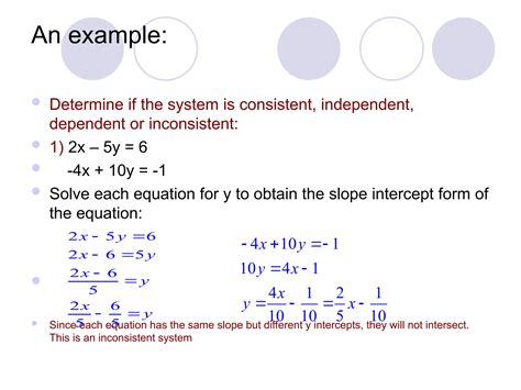 System Of Linear Equations Solving In Trinomial Ppt