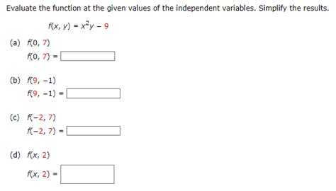 Solved Evaluate The Function At The Given Values Of The Chegg