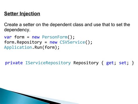 Dependency Injection With Unity Container Ppt