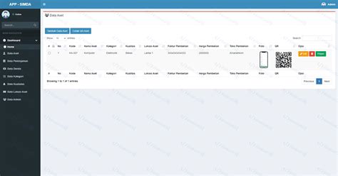 Aplikasi Managemen Data Aset Berbasis Web Codeigniter