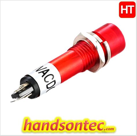 Ø8mm Indicator Lamp 220vac Panel Mount~2pcs Pack Handson Tech