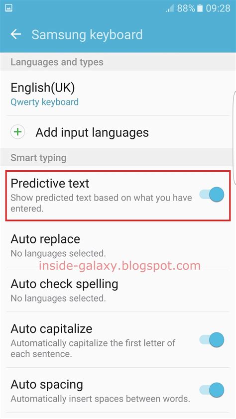 Samsung S7 Keyboard Predictive Text Fitsas