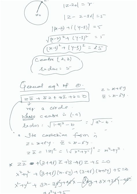 SOLUTION IIT JEE Mathematics Class XI Complex Numbers Geometry Notes Studypool