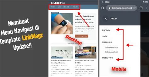 Cara Membuat Menu Navigasi Di Template LinkMagz Bang Feri Blog Blogging And Coding