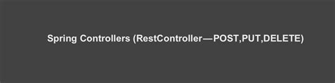spring rest api part 4 2 spring controllers restcontroller — post put delete by zia khalid