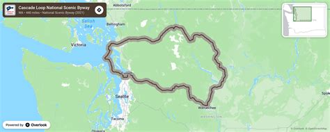 Map Of Cascade Loop National Scenic Byway Scenic Route