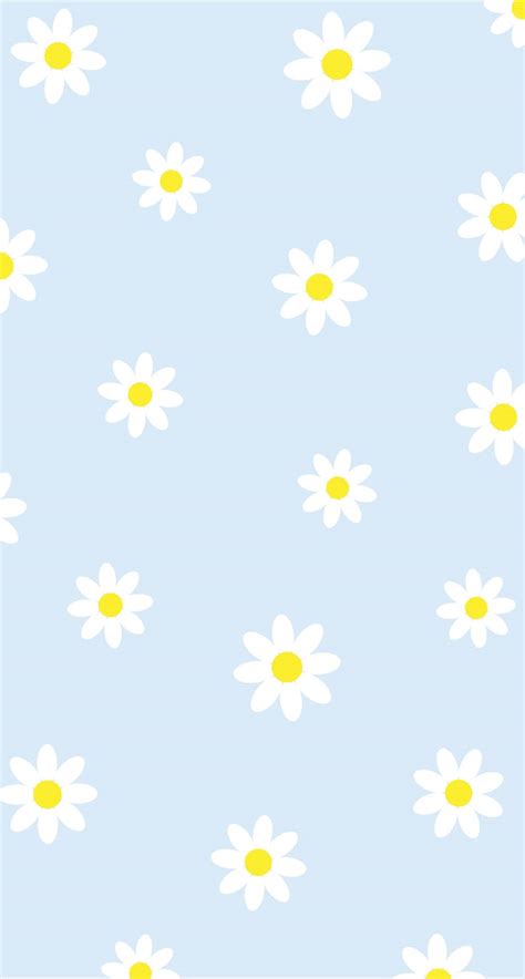 Cute Daisy Pattern For Your Phone Background