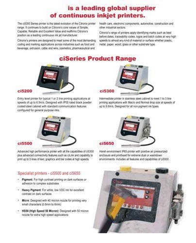 100 Piece Min Inkjet Batch Coding Machine Ci5500 At Best Price In Ghaziabad