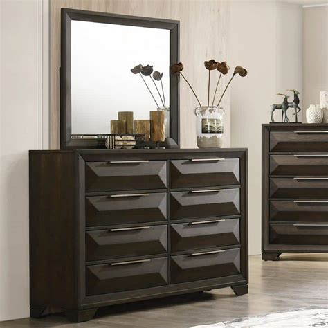 Furniture Of America Pinnete Espresso 8 Drawer 585 In Dresser With
