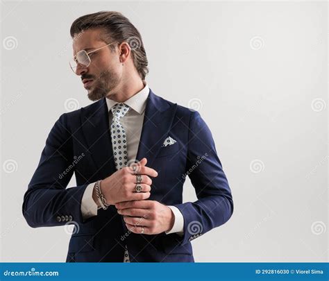 Handsome High Jump Man A Bald Man Wearing Sunglasses In Hampi Jumps High On Anjaneya Hill