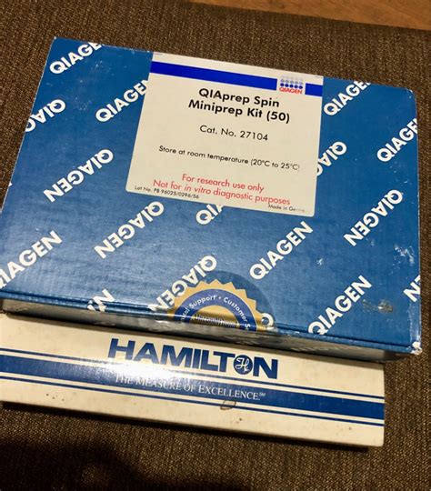 Qiaprep Spin Miniprep Kit 50 Sealed With Hamilton Microliter Syringes