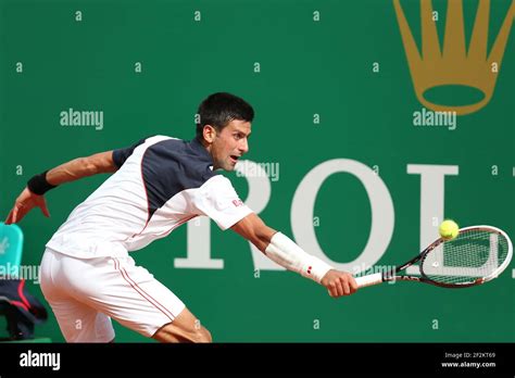 Novak Djokovic Of Serbia During The Atp Monte Carlo Rolex Masters 2014