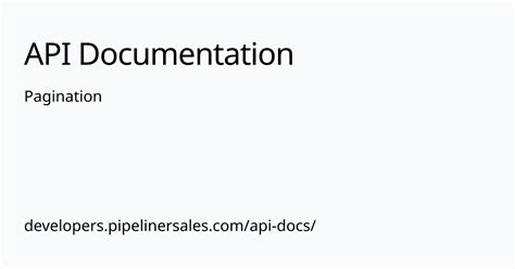 Pagination Api Documentation