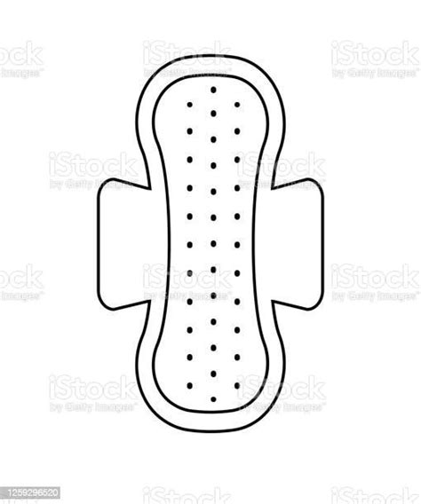 벡터 블랙 라인 플랫 여성 위생 생리대 아이콘 흰색 배경에 격리 0명에 대한 스톡 벡터 아트 및 기타 이미지 0명 건강관리와 의술 건강한 생활방식 Istock