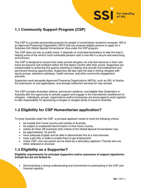 Csp Requirements Eligibility Pdf Refugee Travel Visa