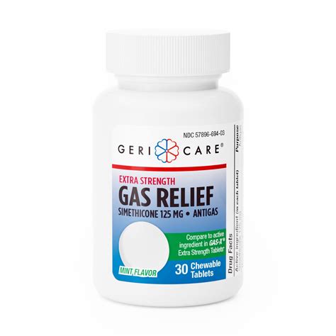 Gericare Simethicone 80mg Chewable Gas Relief Tablets 8 Count Pack Of 1