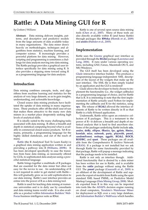 PDF Rattle A Data Mining GUI For R