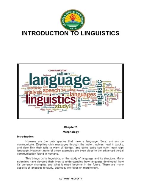 Chapter 2 Morphology Lecture Pdf Part Of Speech Grammatical Number