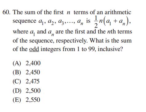 Solved The Sum Of The First N Terms Of An Arithmetic Chegg Com