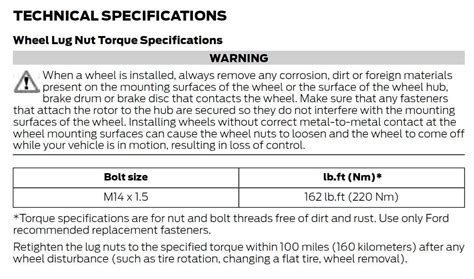 Lug Nut Torque Spec Ford F150 At Ilene Haase Blog