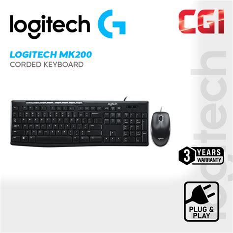 Logitech Mk Media Corded Keyboard End Am
