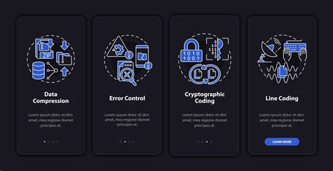 Types Of Coding Night Mode Onboarding Mobile App Screen Programmer Walkthrough 5 Steps Graphic