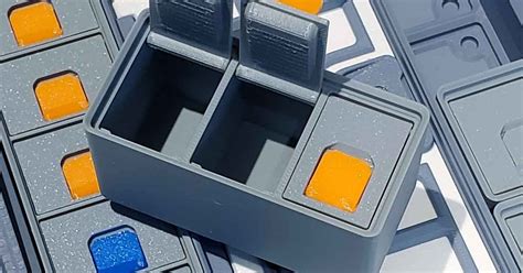 Gridfinity 1xy Multi Compartment Lidded Bins With Tabs Version 2 1 In 3u 6u And 9u Heights