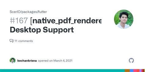 [native pdf renderer] desktop support · issue 167 · scerio packages flutter · github