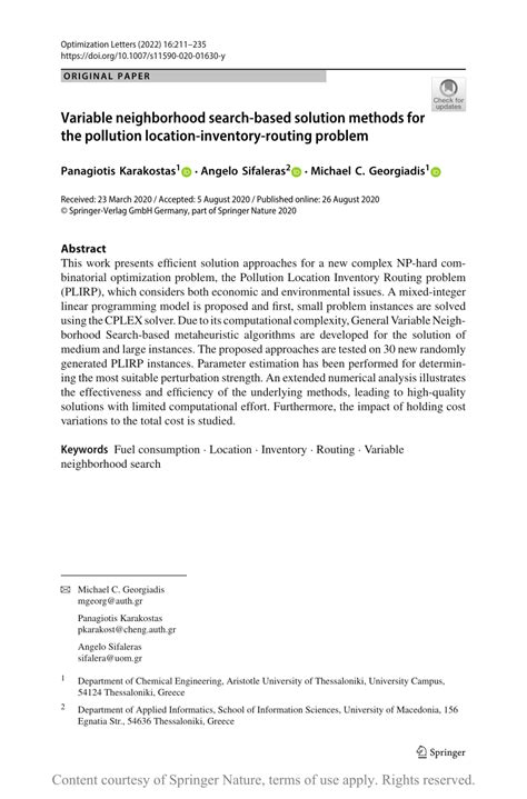 Variable Neighborhood Search Based Solution Methods For The Pollution Location Inventory Routing