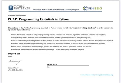 Sanjay Elango On Linkedin Python Cisconetacad Coding Techskills