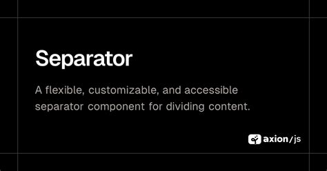 Separator Axionjs