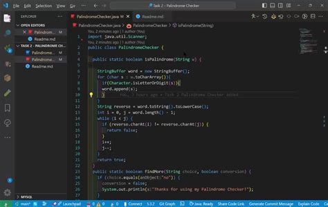 [video] completed palindrome checker project at cognifyz dhyaneshvar prasaath j m posted on
