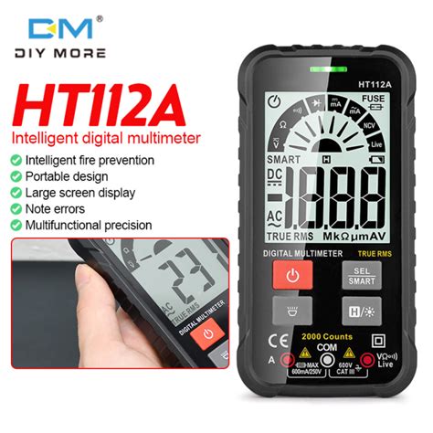 Diymore HT A HT Digital Multimeter DC AC Voltmeter Ohm Volt Test Meter For Household