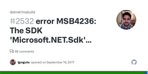 Error Msb4236 The Sdk Microsoftnetsdk Specified Could Not Be Found