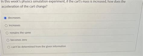 solved n this week s physics simulation experiment if the