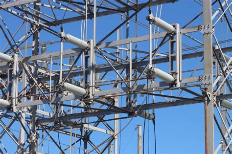Steel Electrical Power Grid Under A Bright Blue Sky Stock Image Image Of Refinery Station Steel Electrical Power Grid Under A Bright Blue Sky Stock Image Image Of Refinery Station