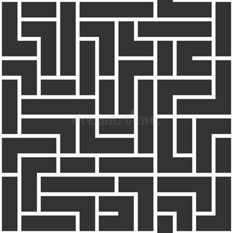 Vector Seamless Pattern With Square And Rectangle Elements Geometric